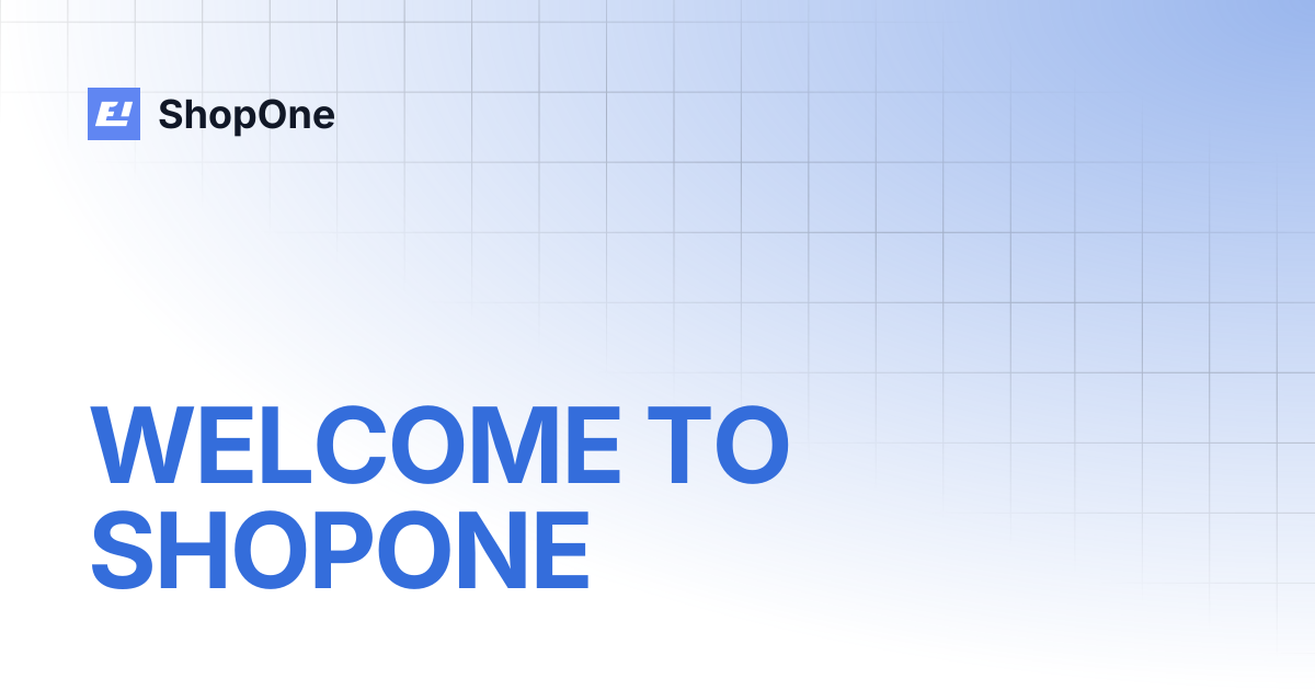 WELCOME TO SHOPONE | ShopOne