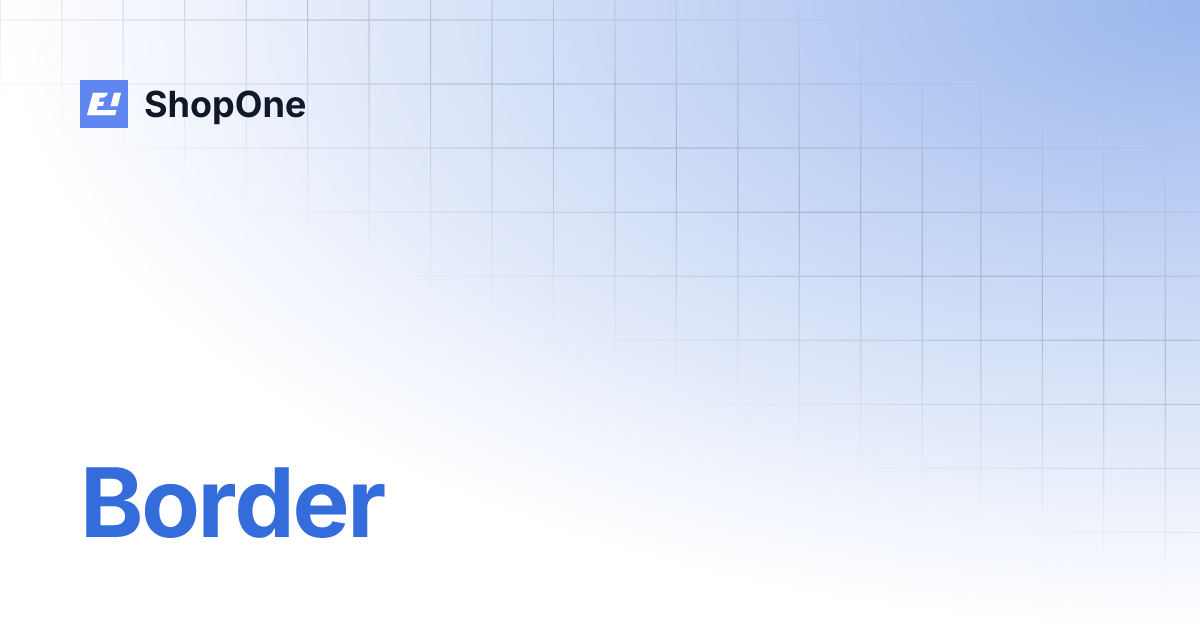Border | ShopOne